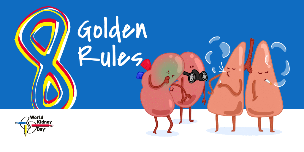 8 golden rules animated visuals - World Kidney Day 2025